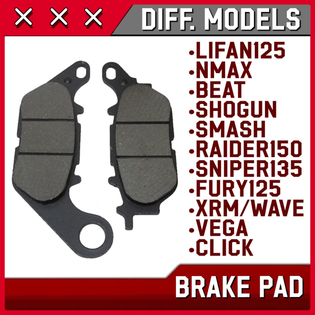 MOTORCYCLE BRAKE PAD LIFAN125 RAIDER150 SNIPER WAVE SHOGUN XRM TRINITY ...