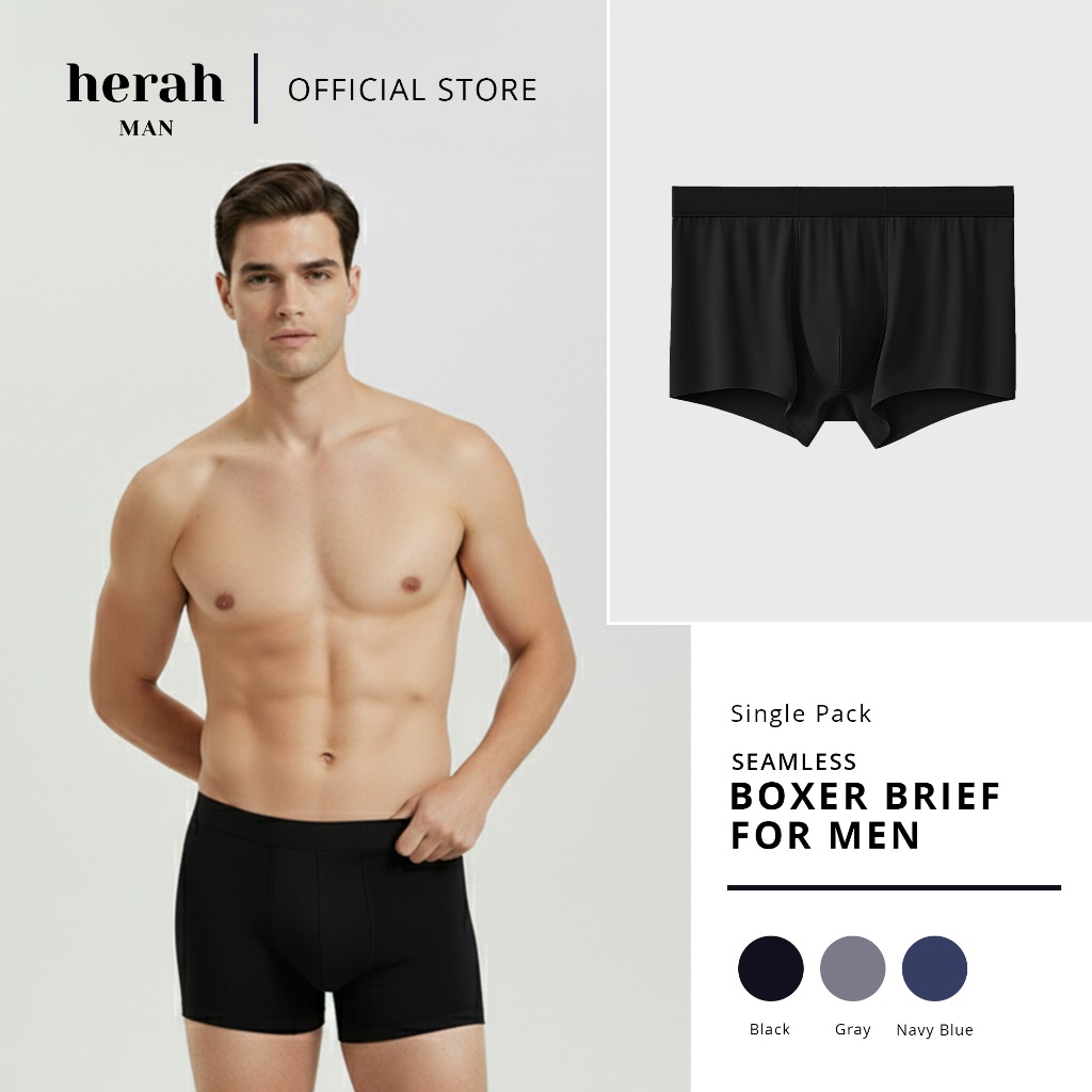 Herah Men Seamless Boxer Briefs for Men – Pack of 1 | Shopee Philippines