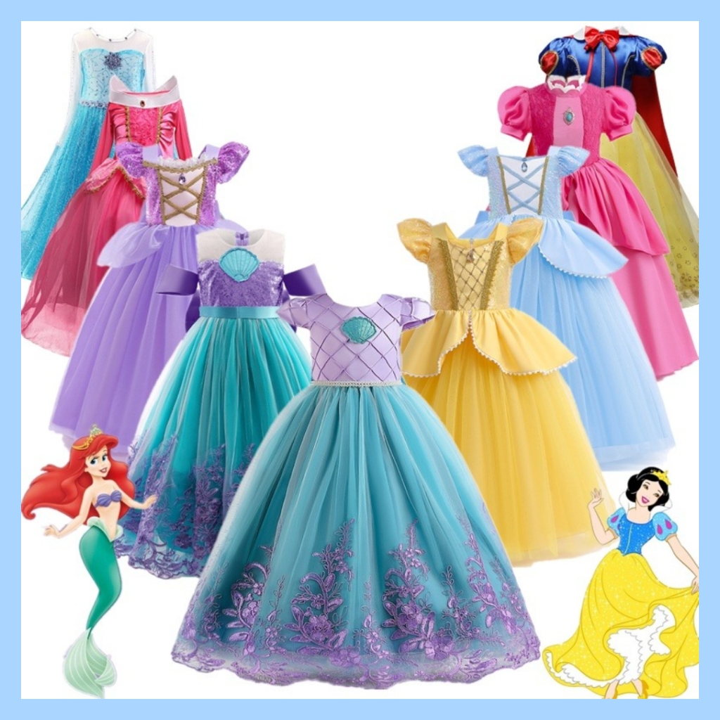 Girls Belle Costume Princess Dresses Children‘s Birthday Belle Party ...