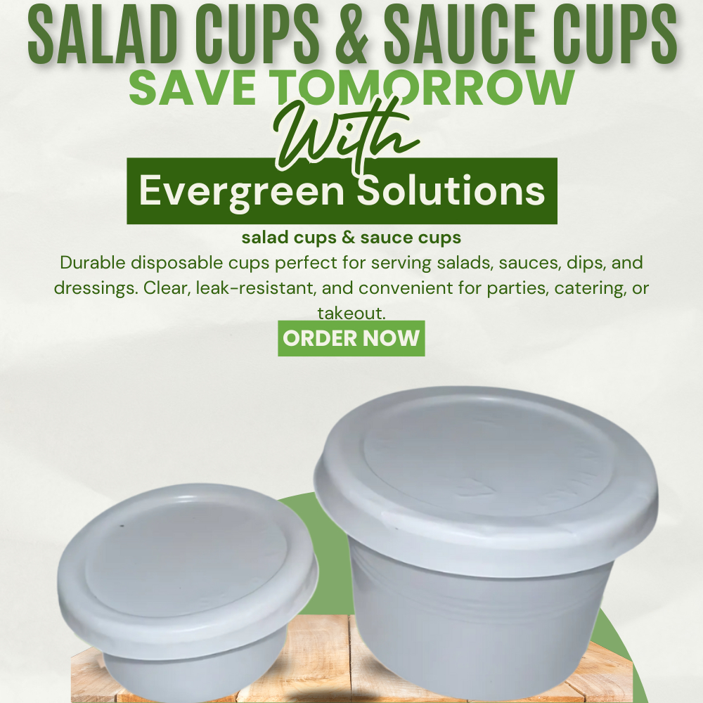 100pcs FreshServe Disposable Salad & Sauce Cups With Lids, 1oz & 3oz ...