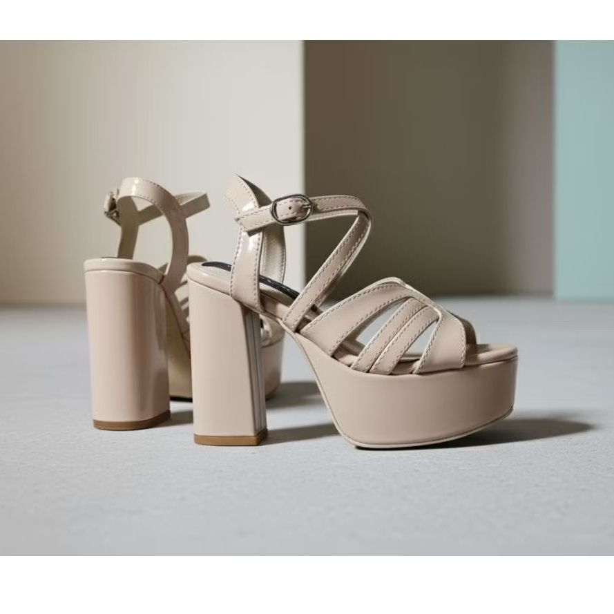 Leila Light Beige Pageant Heels for Kids and Adult | Shopee Philippines