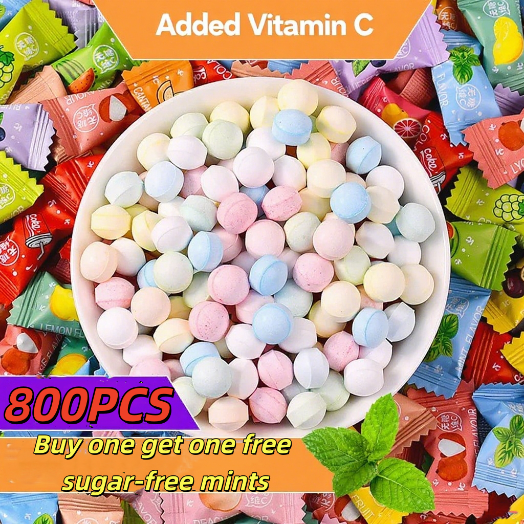 400g/pcs Oral aroma Mint candy Sugar Free Assorted Fruit Flavor Candy ...