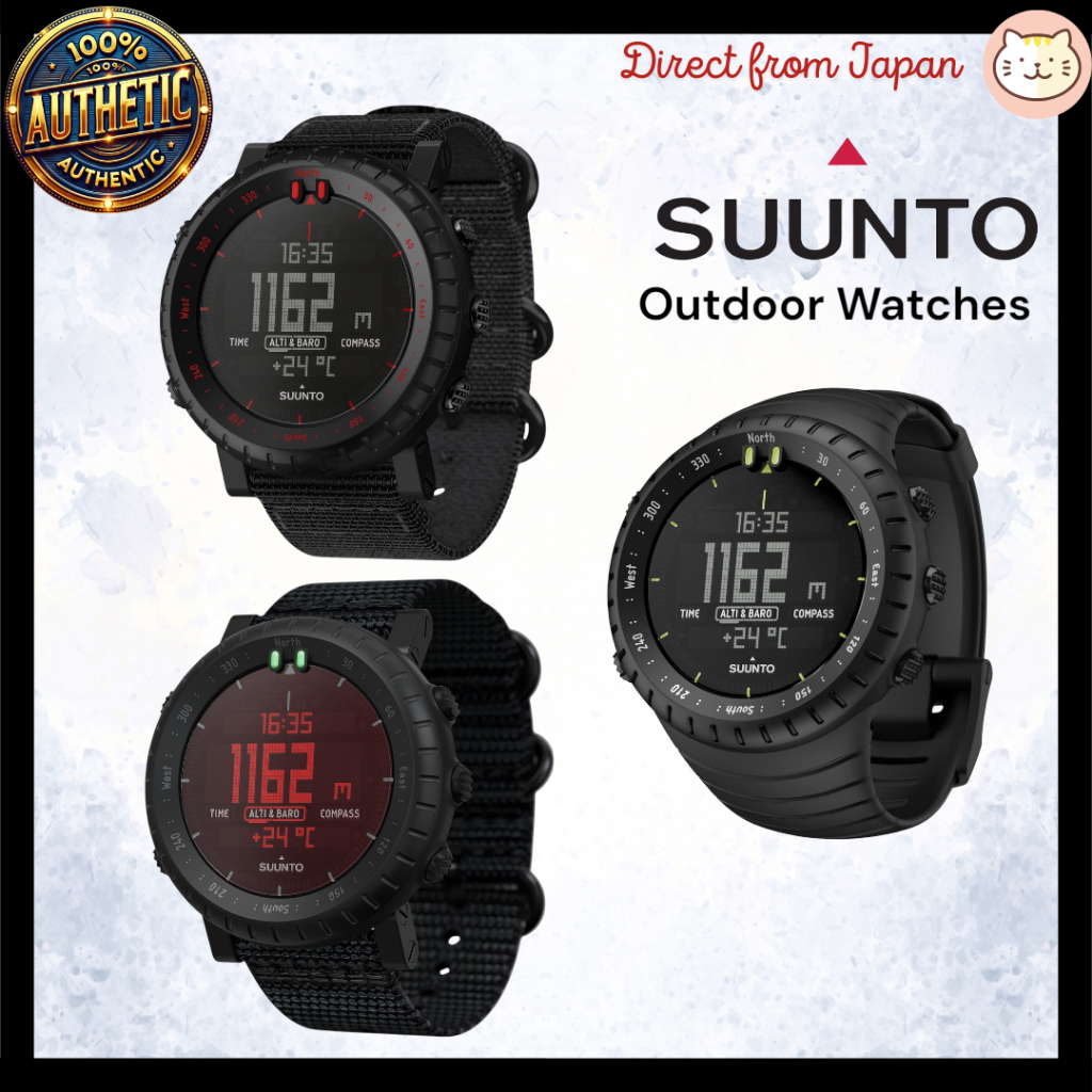 SUUNTO CORE Outdoor Watches - All Black, Alpha Stealth, Black Red ...