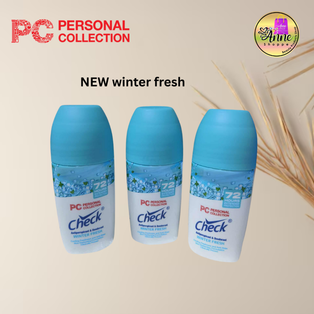 Pc Collection Check Winter Fresh Antiperspirant & Deodorant Roll-on 72 ...