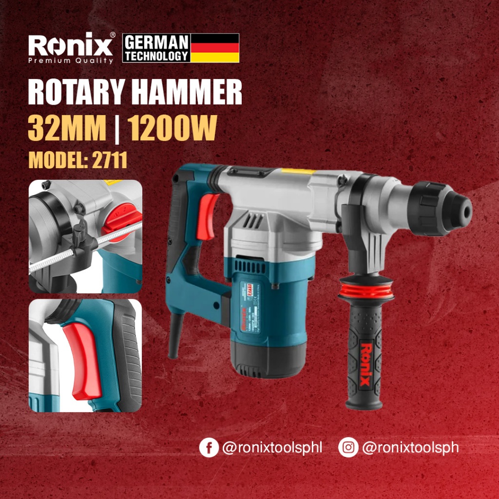 Ronix 2711 Rotary Hammer 32mm | 1200W | Shopee Philippines
