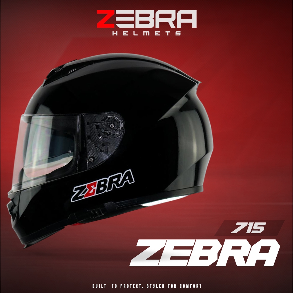 ZEBRA 715 Plain Motorcycle Full Face Helmet Dual Visor | Shopee Philippines