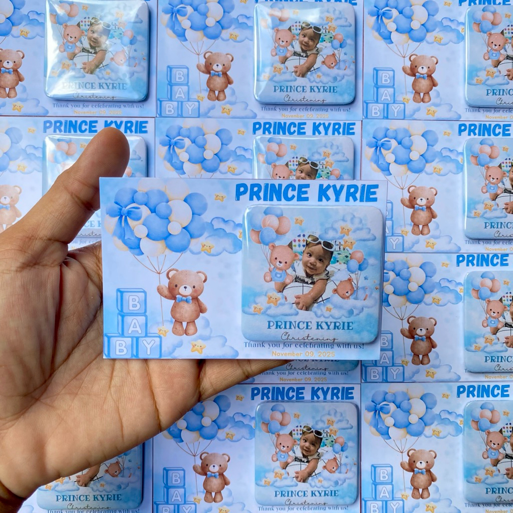 Personalized Photo ref Magnets 2"x2" Inch Party Favor, Baptism ...