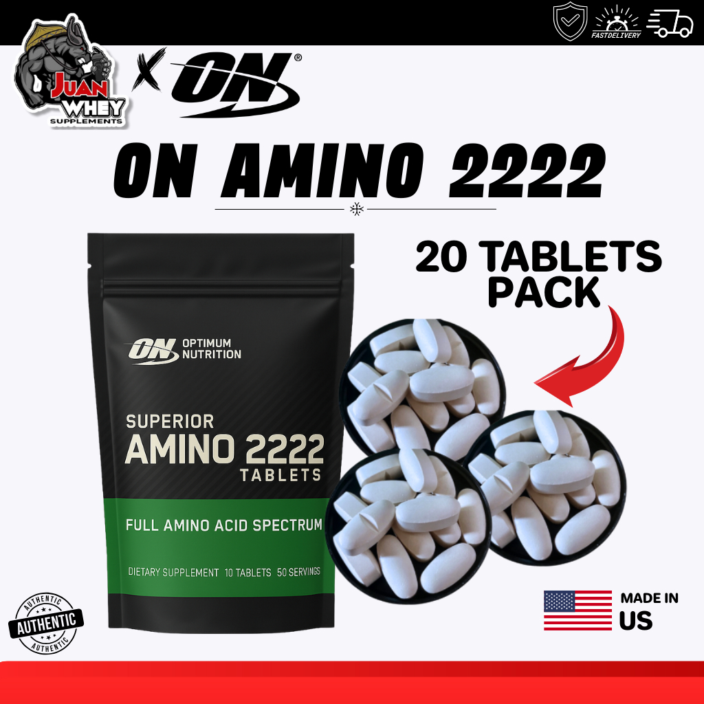 Optimum Nutrition Superior Amino 2222 Amino Acids - 20 | 50 | 100 ...