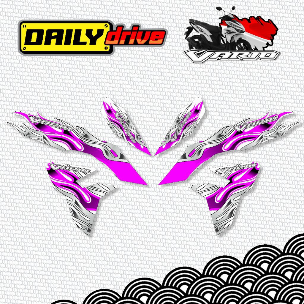Click 125i V3 Indo Fire Concept Decal (White Base) | Shopee Philippines