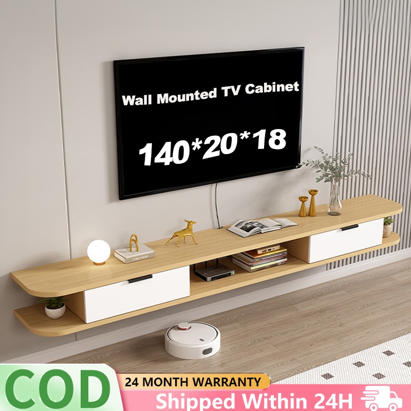 Wall Mounted TV Cabinet Floating Cabinet Solid Wood TV Cabinet with ...