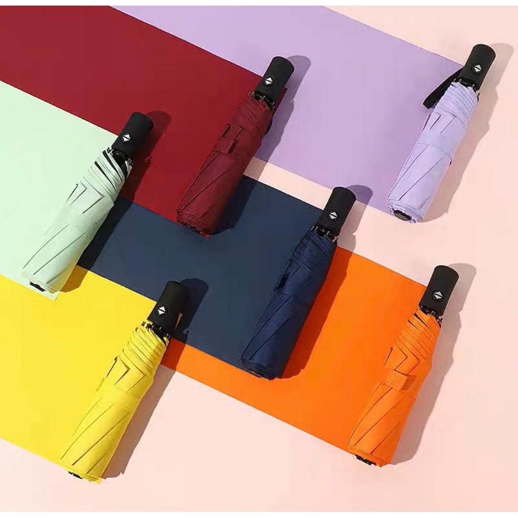fully automatic umbrella with black backing uv sun proteaction foldable ...