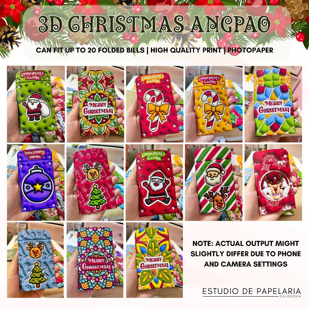 Estudio | 3D Christmas Angpao Ampao Money Envelope New Designs! Sold ...