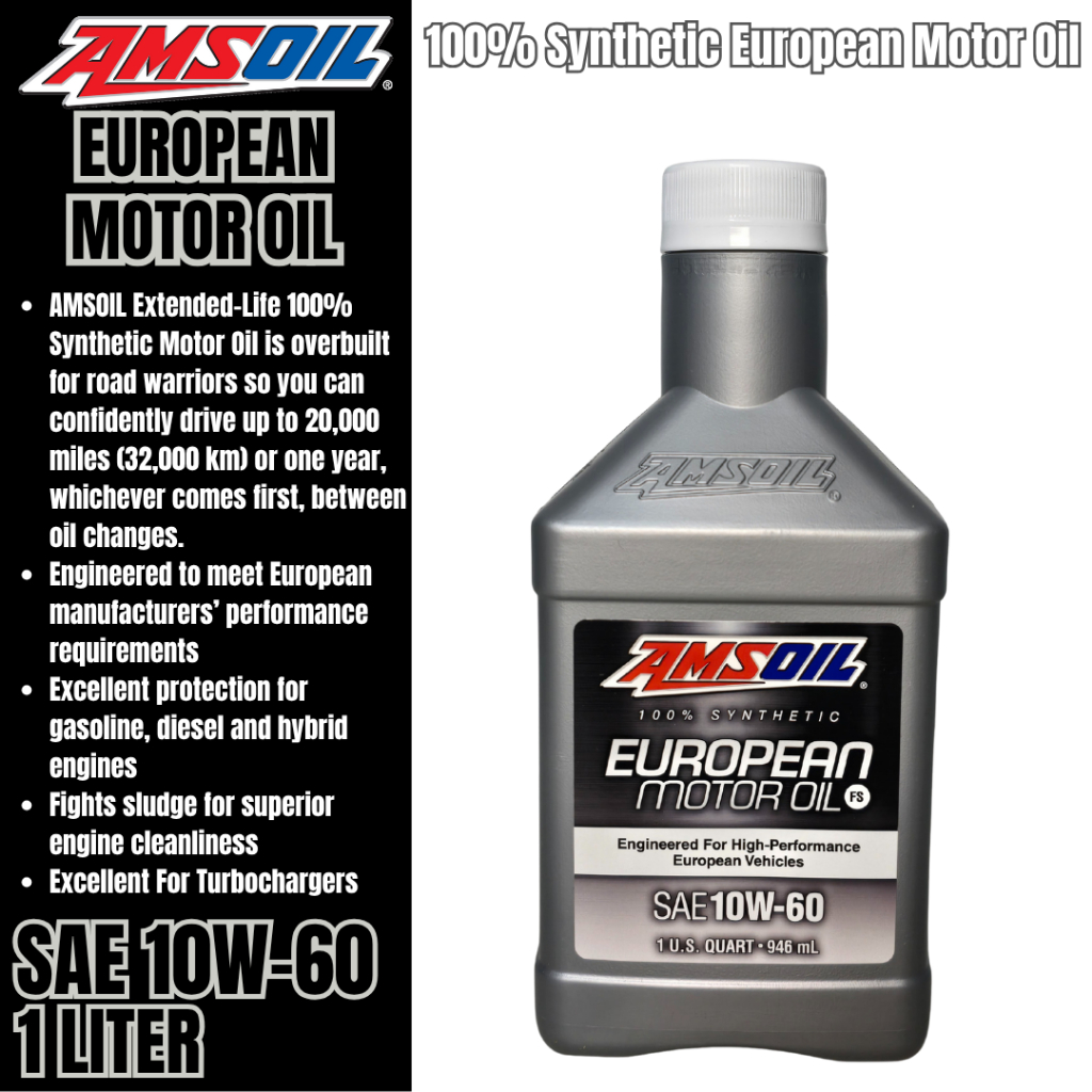 AMSOIL Gasoline Engine Oil SAE 10W60 1 Quartz for Gasoline Engines ...