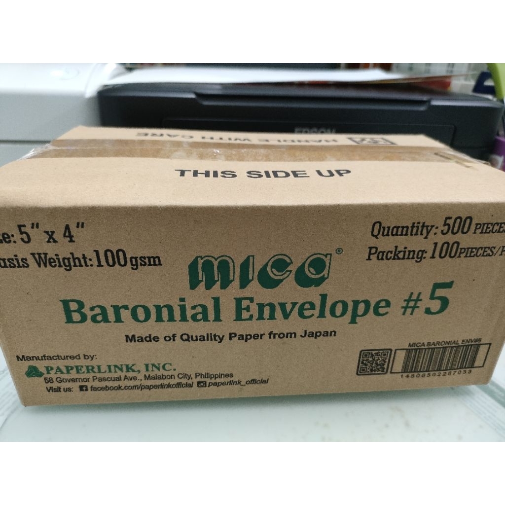 500piece Baronial Envelope White 5 Mica 5x4" for 3r 100gsm Japan Made ...