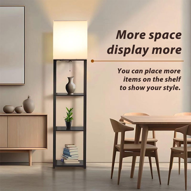 Modern Standing Storage Floor Lamp 3speed Color Temperature LED ...