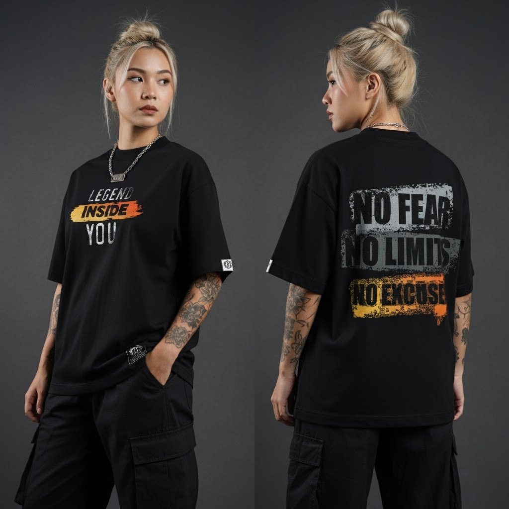 NO FEAR BY NEWGEN CLOTHING - STREETWEAR TSHIRT FOR MEN MOTIVATIONAL ...