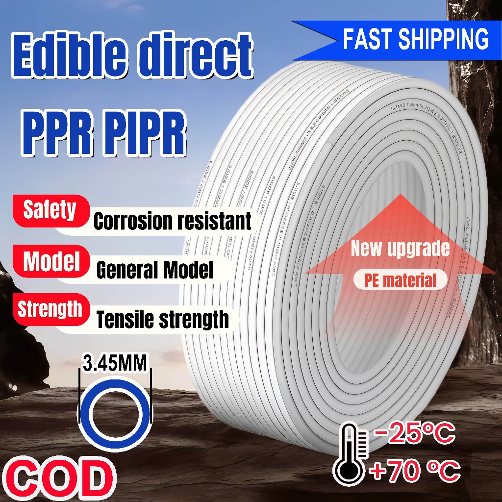 PPR PIPE 100M/50M/25 Meters Per Roll White Hose Pipe Roll 1/2 3/4 Pn20 ...