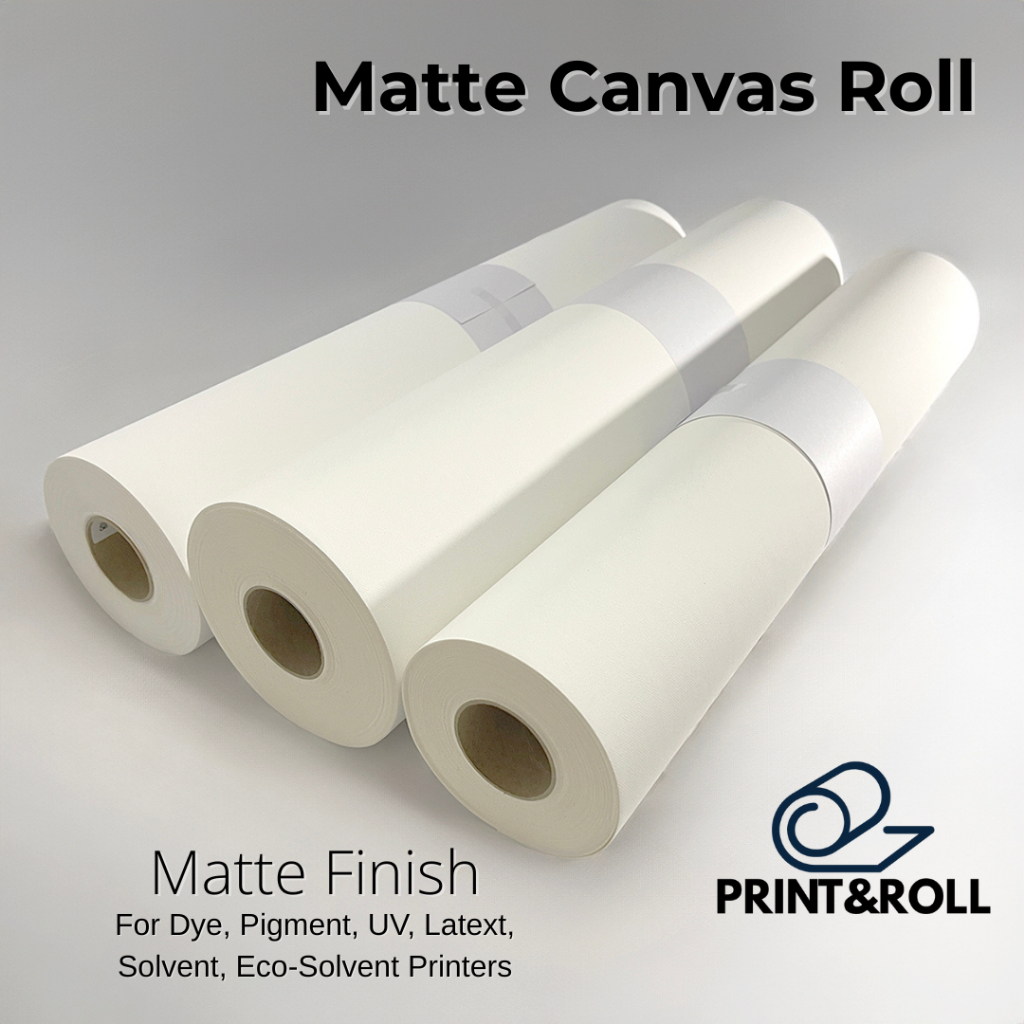 Matte Polycotton Canvas Roll 24” for Pigment, Dye, UV, Latex, Solvent ...
