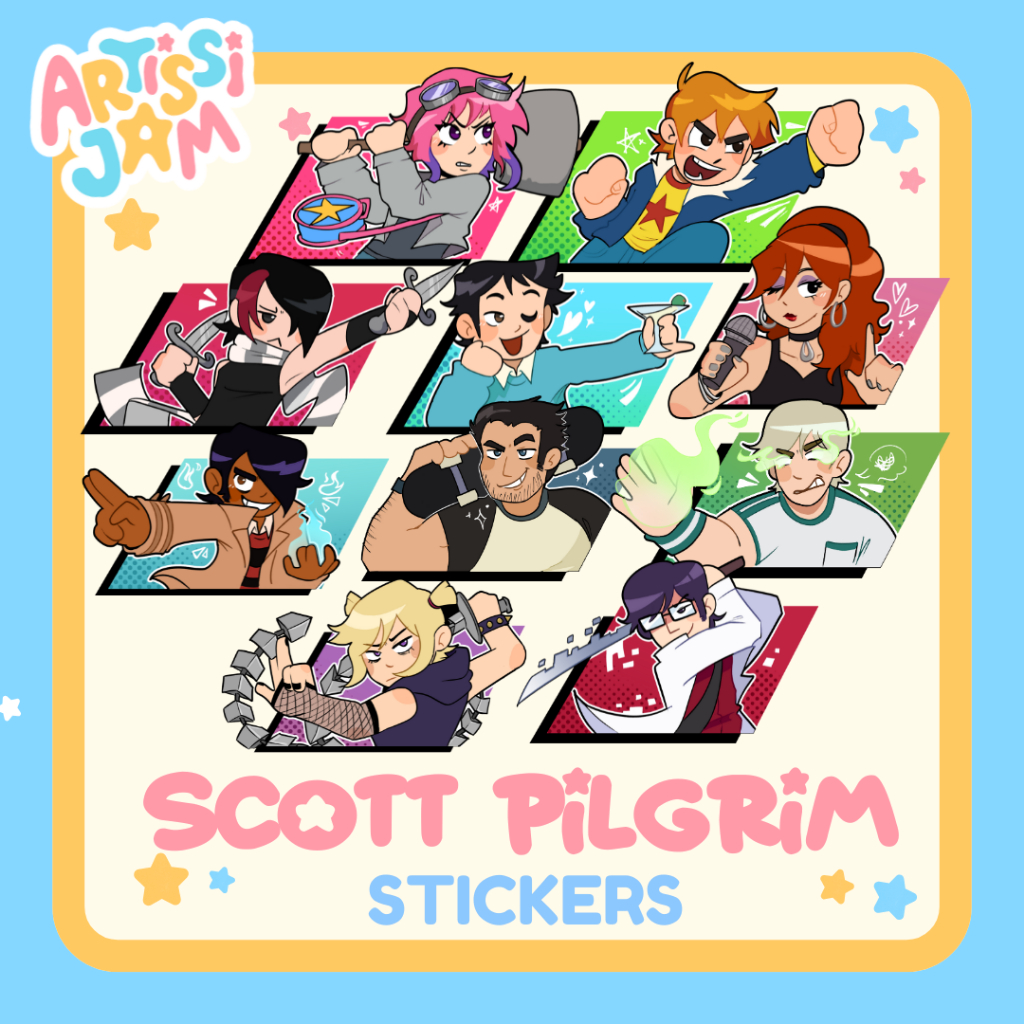 Scott Pilgrim Strikes Back | Fanmade Matte Stickers! | Shopee Philippines