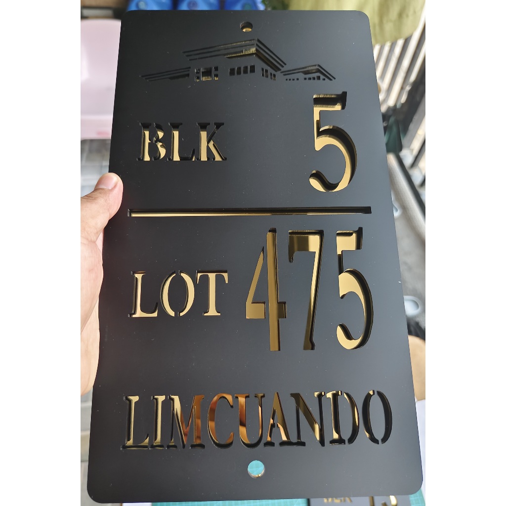 House Address Plate - PVC Plastic Material - Free Layout | Shopee ...