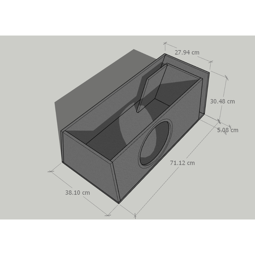 10" Wedge Ported Wide 40hz Port Tuning Subwoofer Box Only Black ...