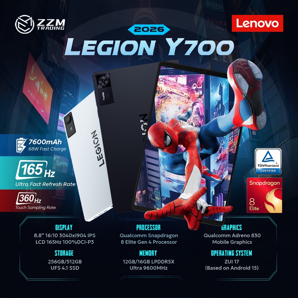 Lenovo Legion Y700 Gen 4 2026 Gaming Tablet 8.8" 165Hz 2.5K Snapdragon ...