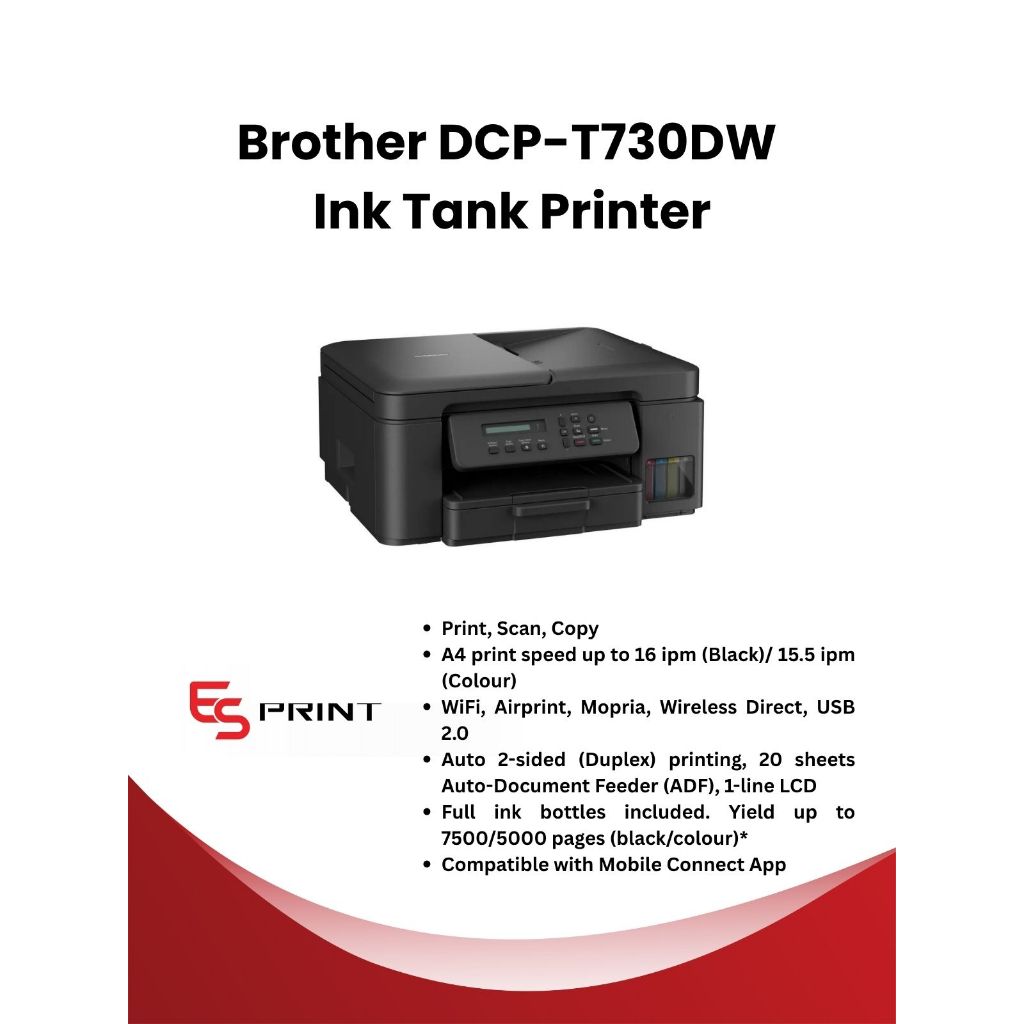 Brother DCP-T730DW Ink Tank Printer | Shopee Philippines