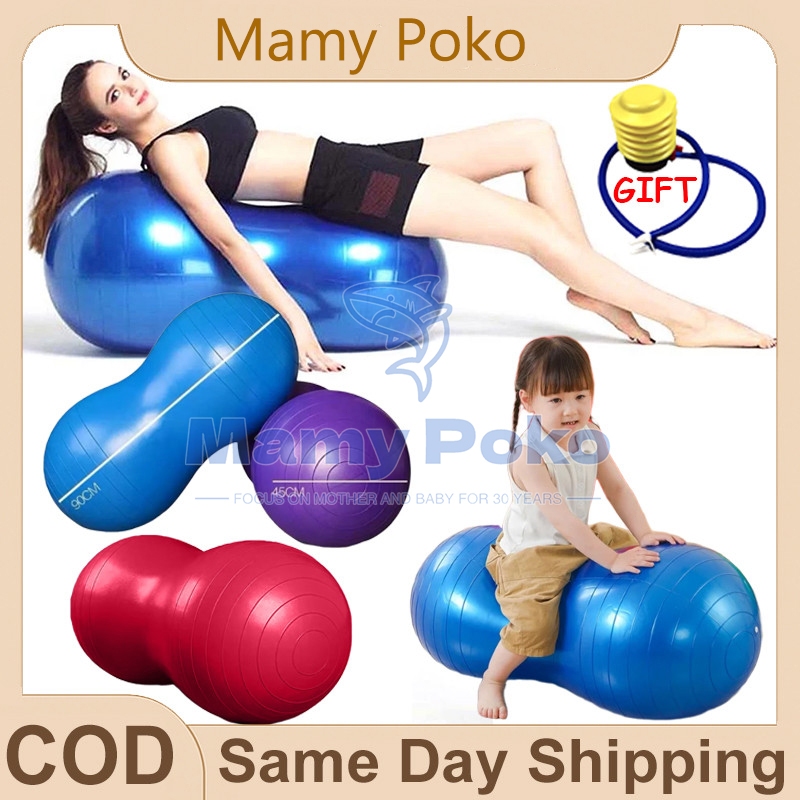 PVC Pilates Yoga Ball Peanut Fitness Ball Gym Exercise Balance Anti ...