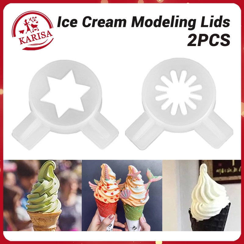 2Pcs Ice Cream Machine Nozzle Lids 29mm Soft Serve Shape Modeling Caps ...