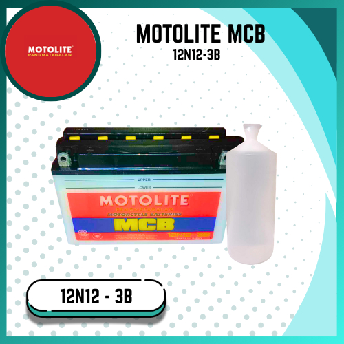 MOTOLITE MCB Battery 12N12-3B with Free Battery Solution | Shopee ...