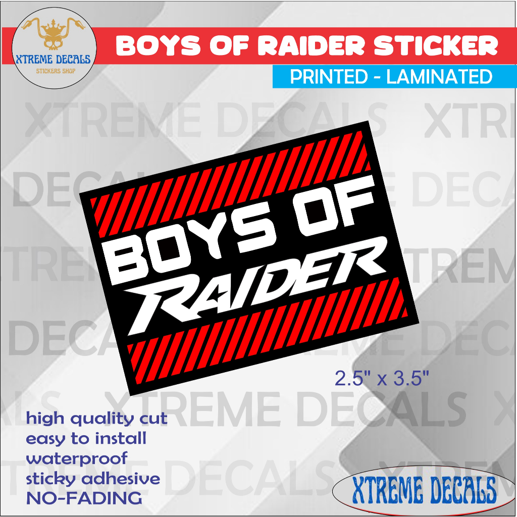 boys of raider printed laminated sticker waterproof | Shopee Philippines