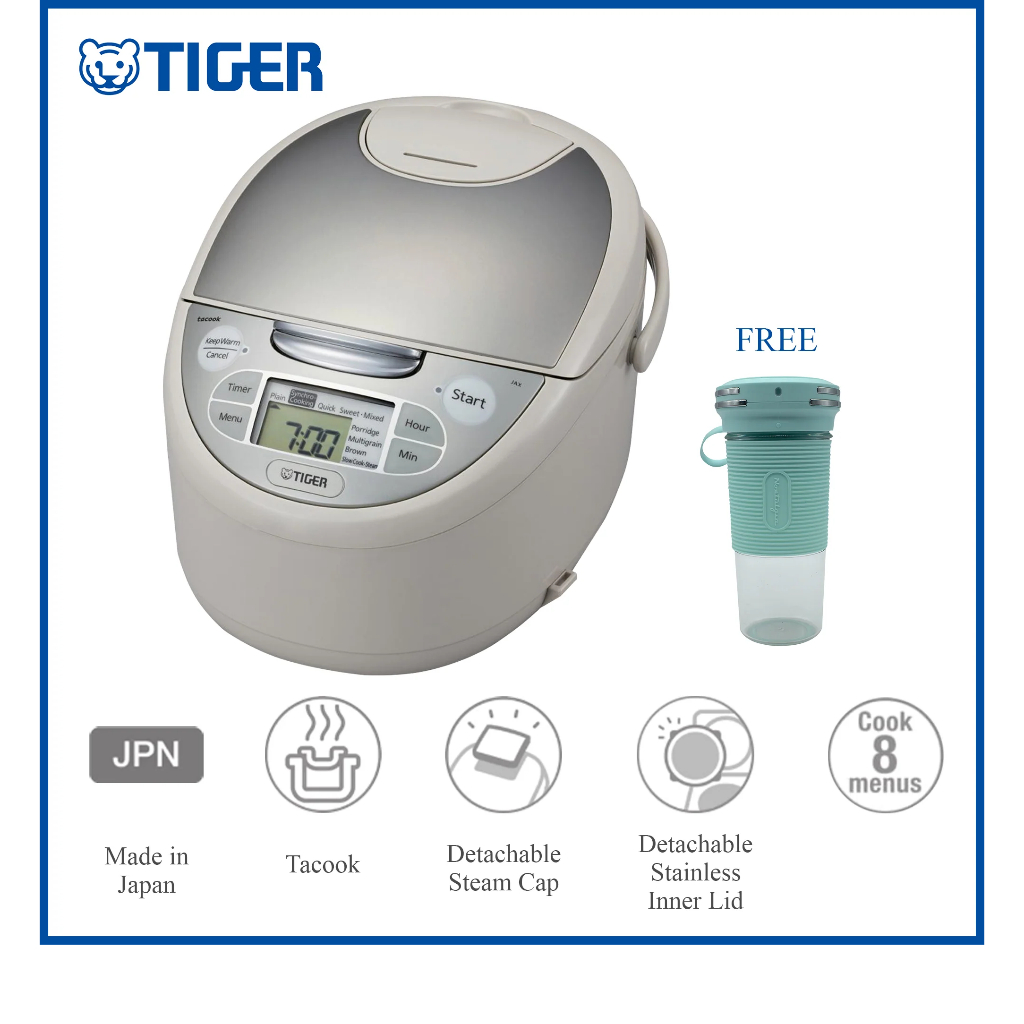 Tiger Smart Microcomputer Rice Cooker JAX-S18S 1.8L Tacook synchronized ...