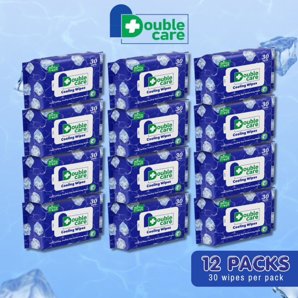 Double Care Cooling Wipes 30s (12 Packs) | MEGA BUNDLE | Menthol Anti ...