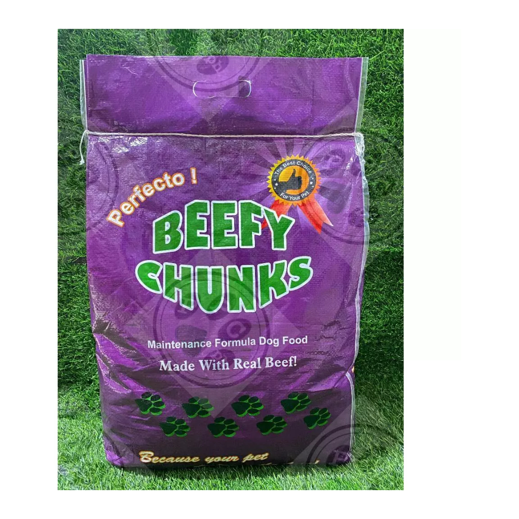 Perfecto Beefy Chunks Dog Food Sack 8kgs | Shopee Philippines