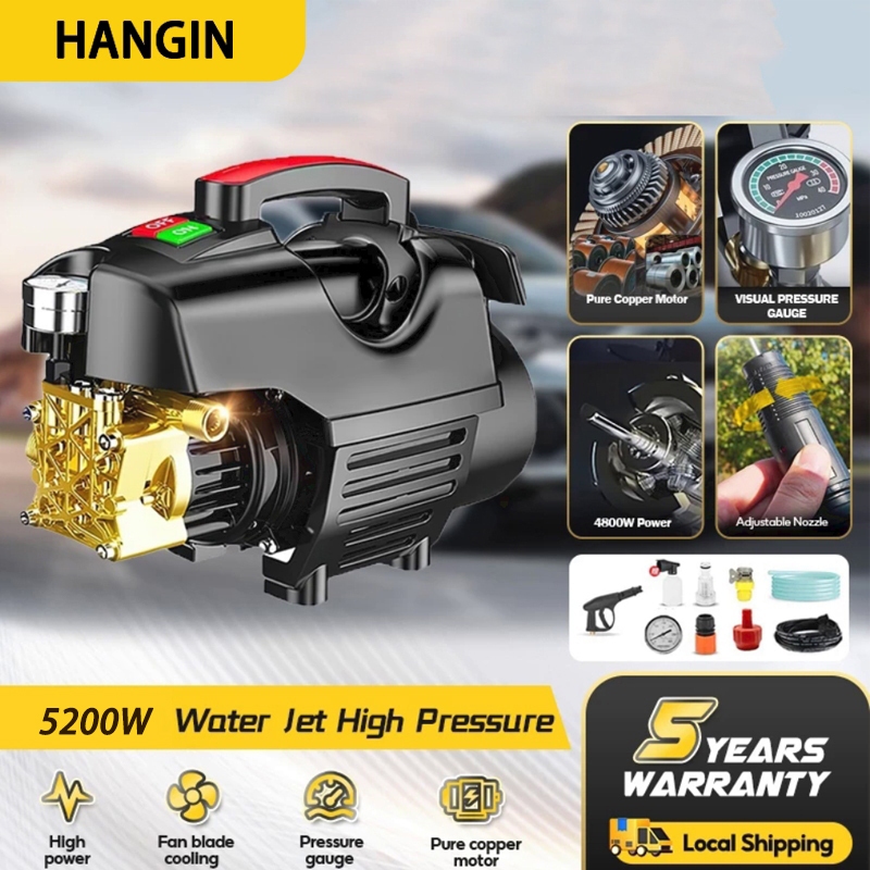 4800W Water Jet High Pressure Cleaner Jek Washer Jack Sprayer Mesin ...