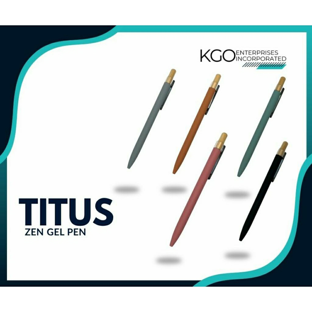 TITUS ZEN GEL PEN, Metal,per pcs(black Ink)available color Orange,Green ...
