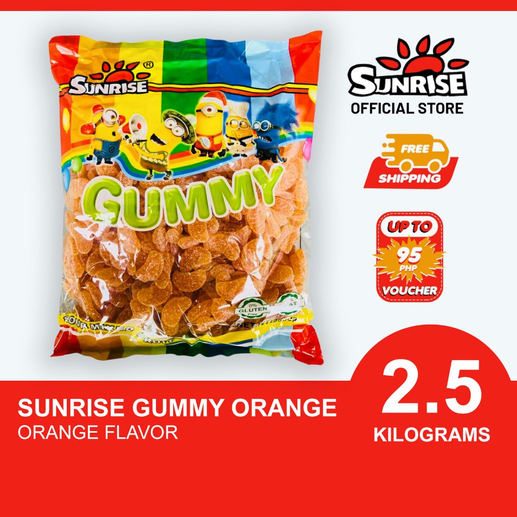 Sunrise 2.5kg Orange Slices Candies Chewy Gummy Candies Snack | Shopee ...