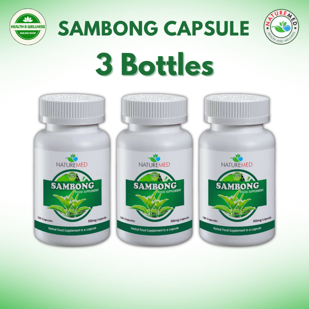 Sambong Capsule | 100 Capsules/Bottle | 3 Bottles | Shopee Philippines