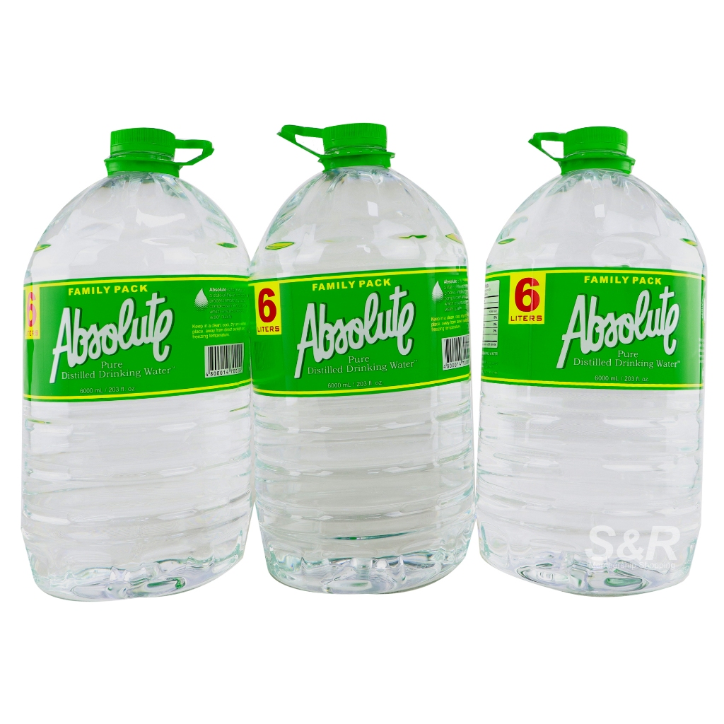 Absolute Distilled Drinking Water 3 bottles | Shopee Philippines