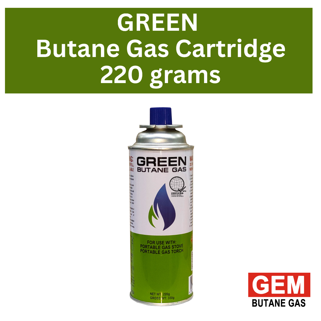 GREEN Butane Gas 220 grams | Shopee Philippines