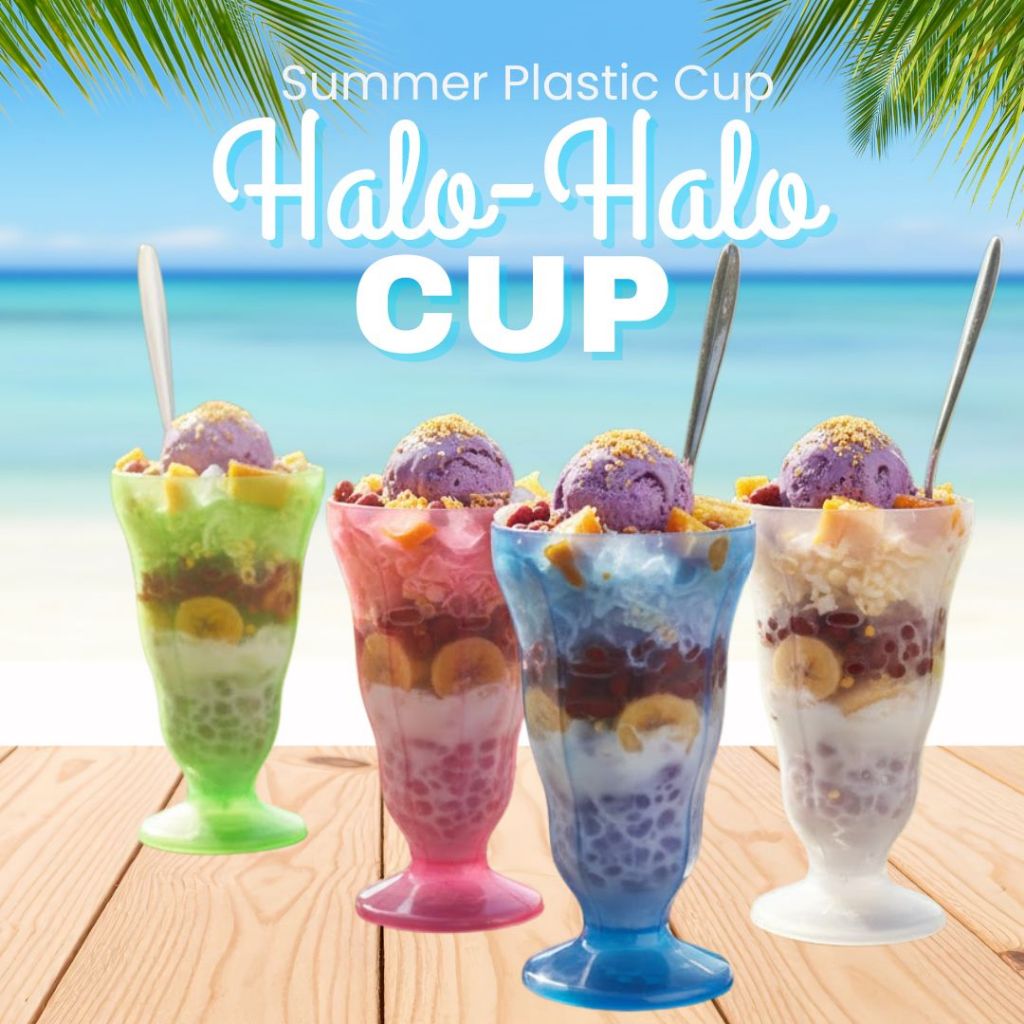 Plastic Halo-Halo Cup #7718 Ice Cream Sundae Mais con Yelo Saba Float ...