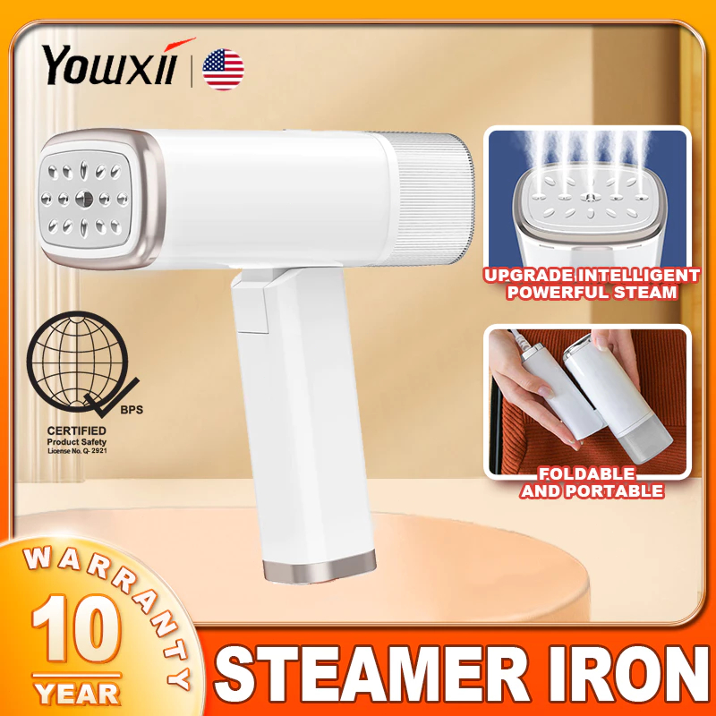Yowxii Strong Handheld Steamer Iron For Clothes Mini Flat Iron Garment ...