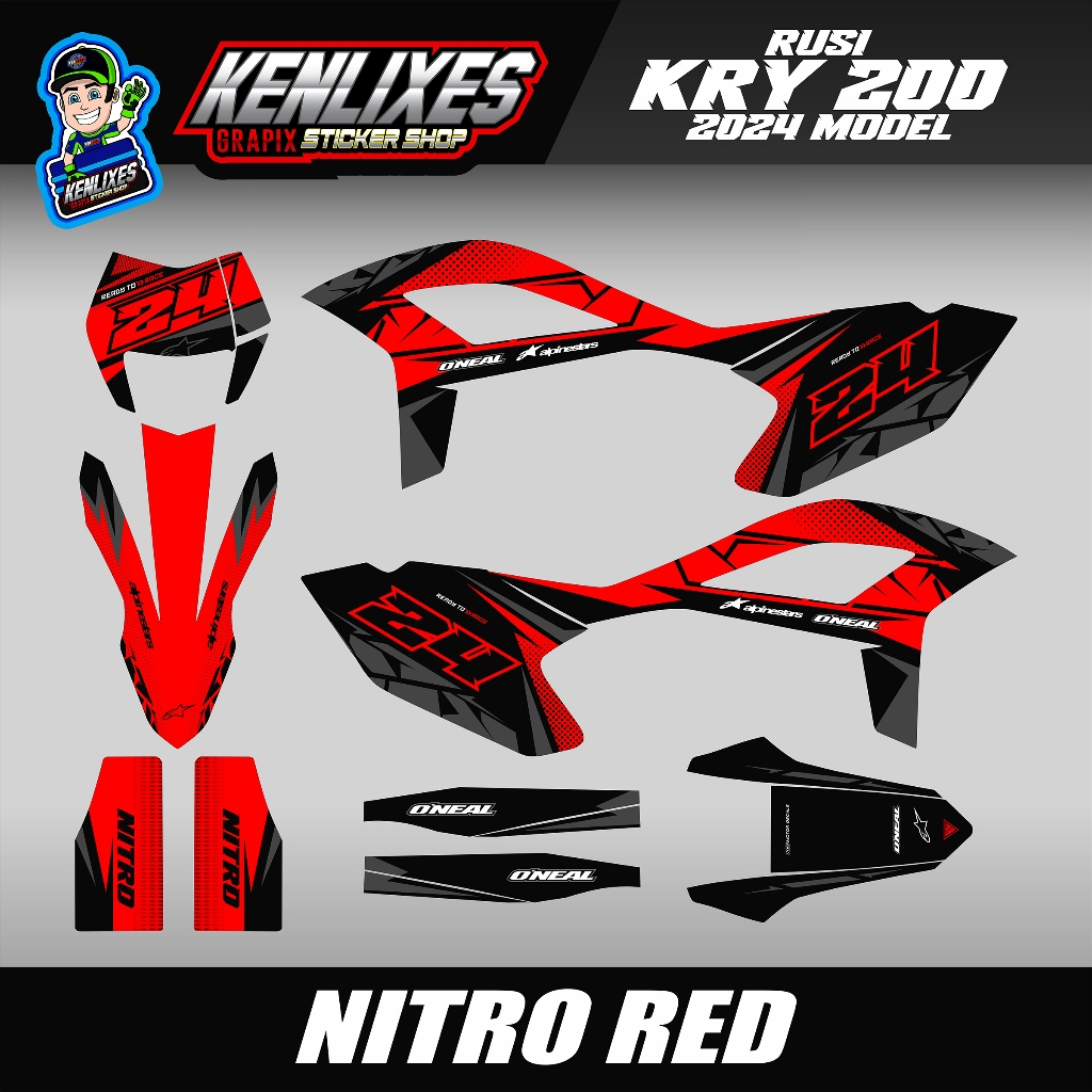 KENLIXES Full Body Motor Decals Sticker (RUSI KRY 200 "2024 Model ...