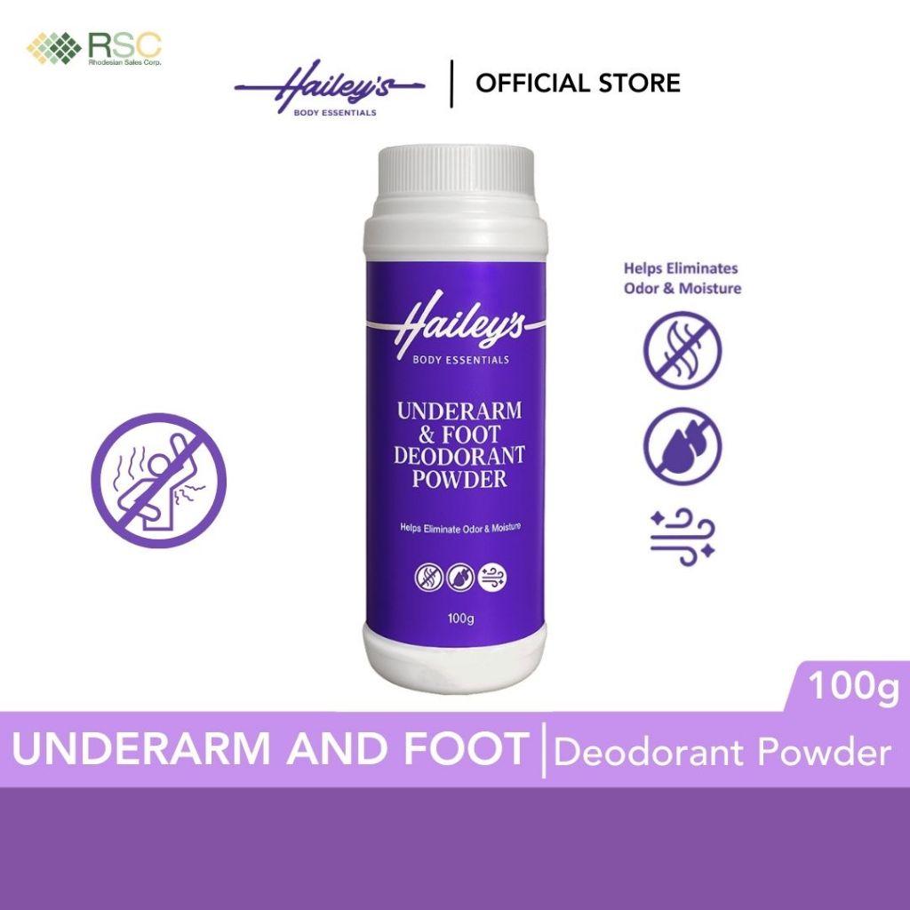 Hailey's Underarm and Foot Powder | Shopee Philippines