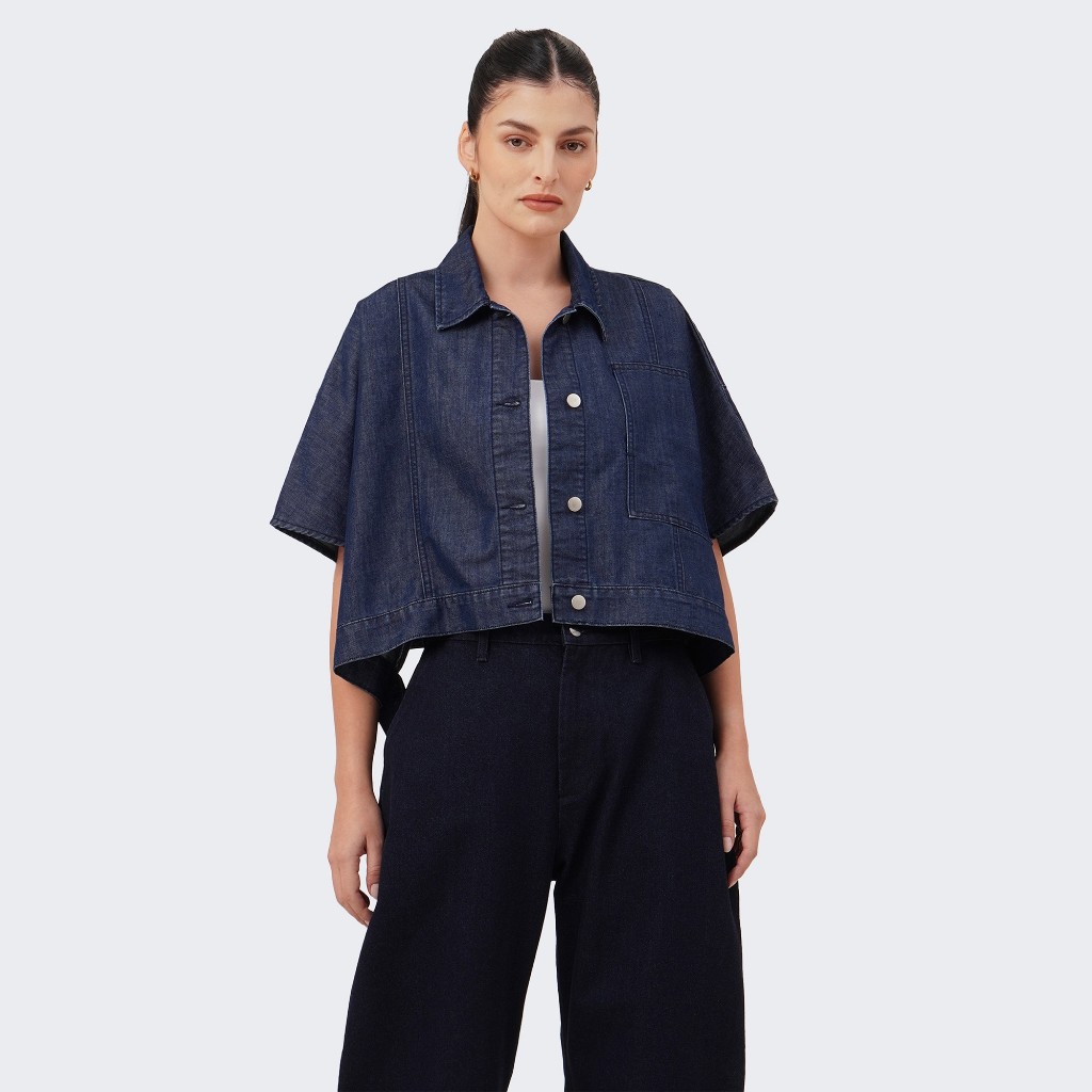 BOCU Women's Extended Hem Band Jacket - The Denim Standard | Shopee ...