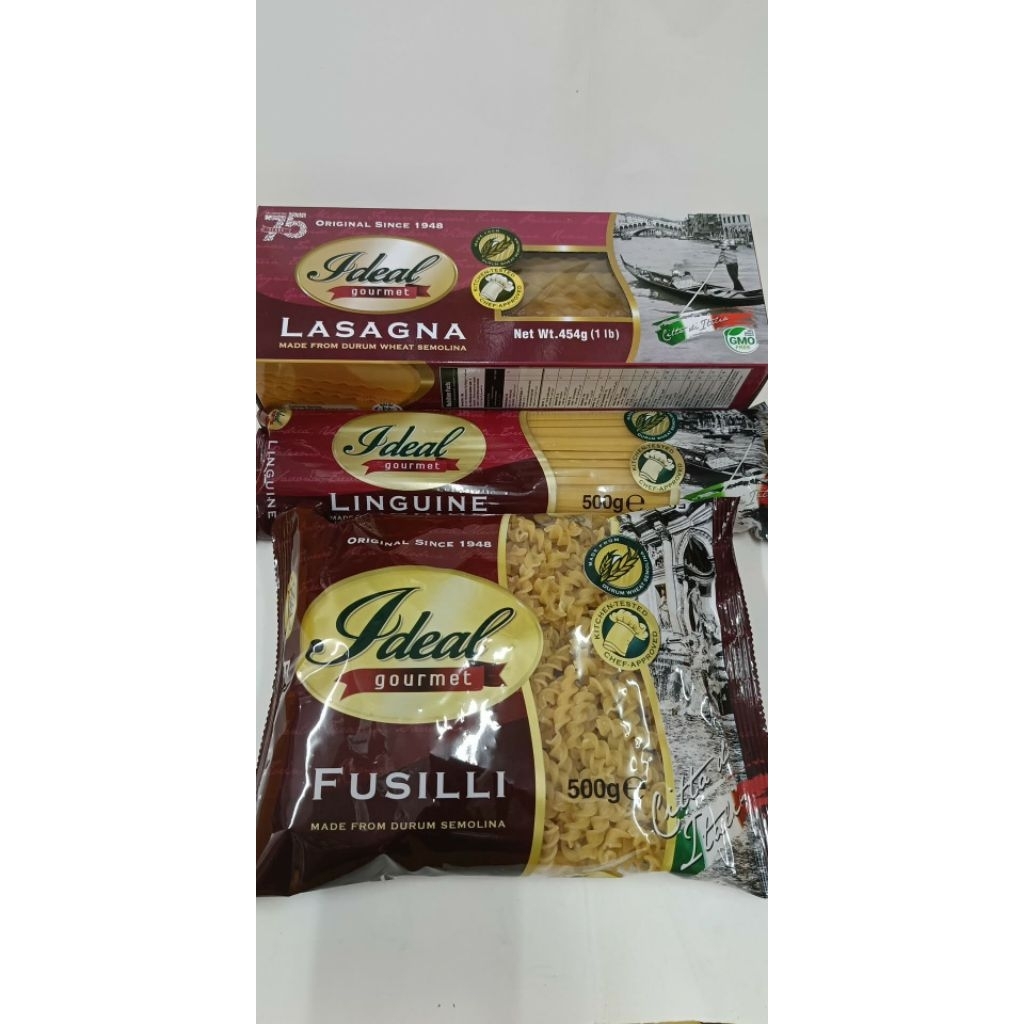 Ideal Gourmet Lasagna Pasta 454g Twist Fusilli 500g Linguine 500g ...