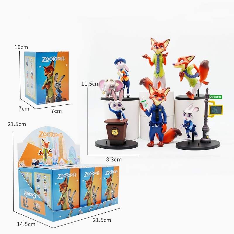 Disney Zootopia Popular Cartoon Anime Action Figure Nick Fox Judy Toy ...
