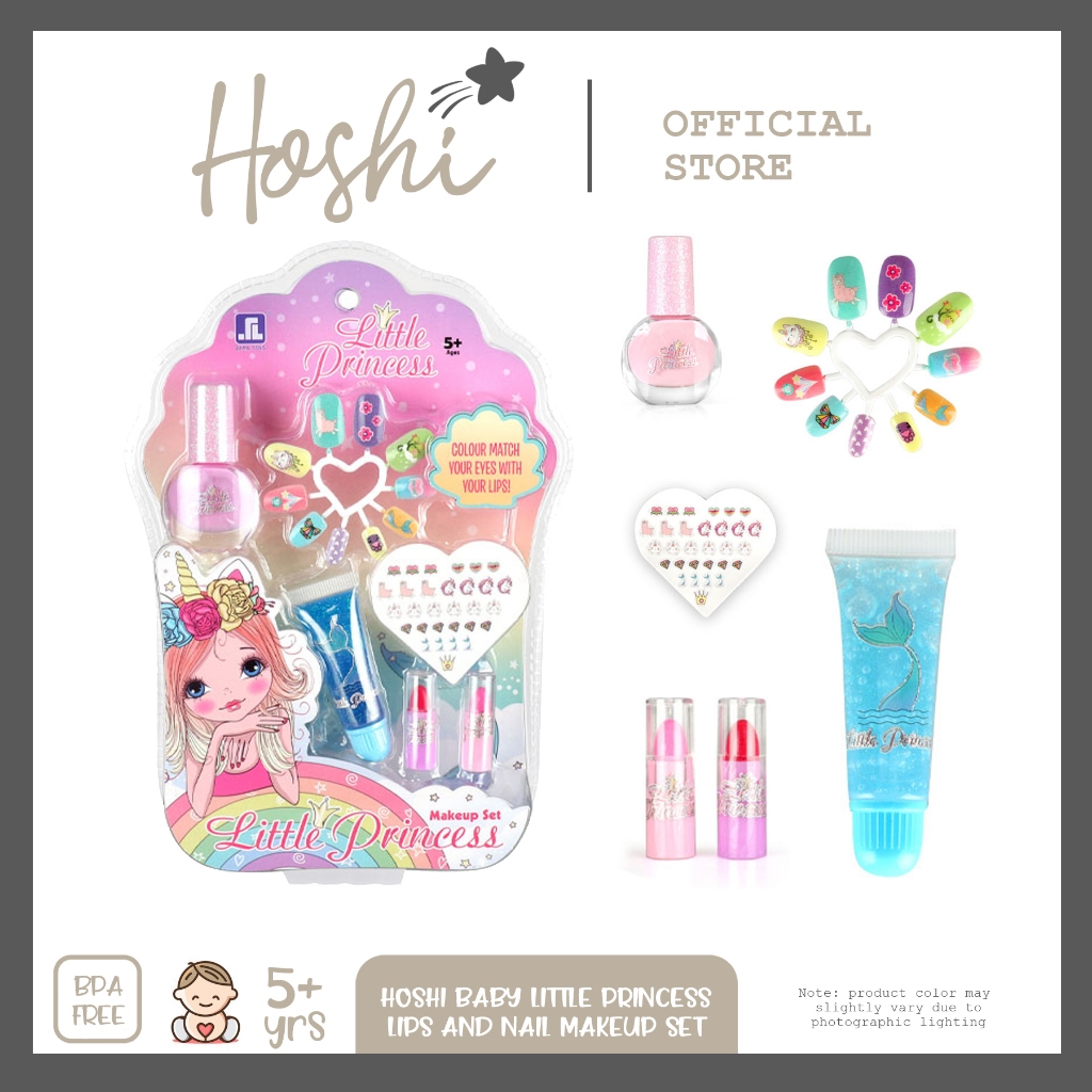 Hoshi Baby Charm Lips and Nails Makeup Set, Pretend Play Little Girls ...