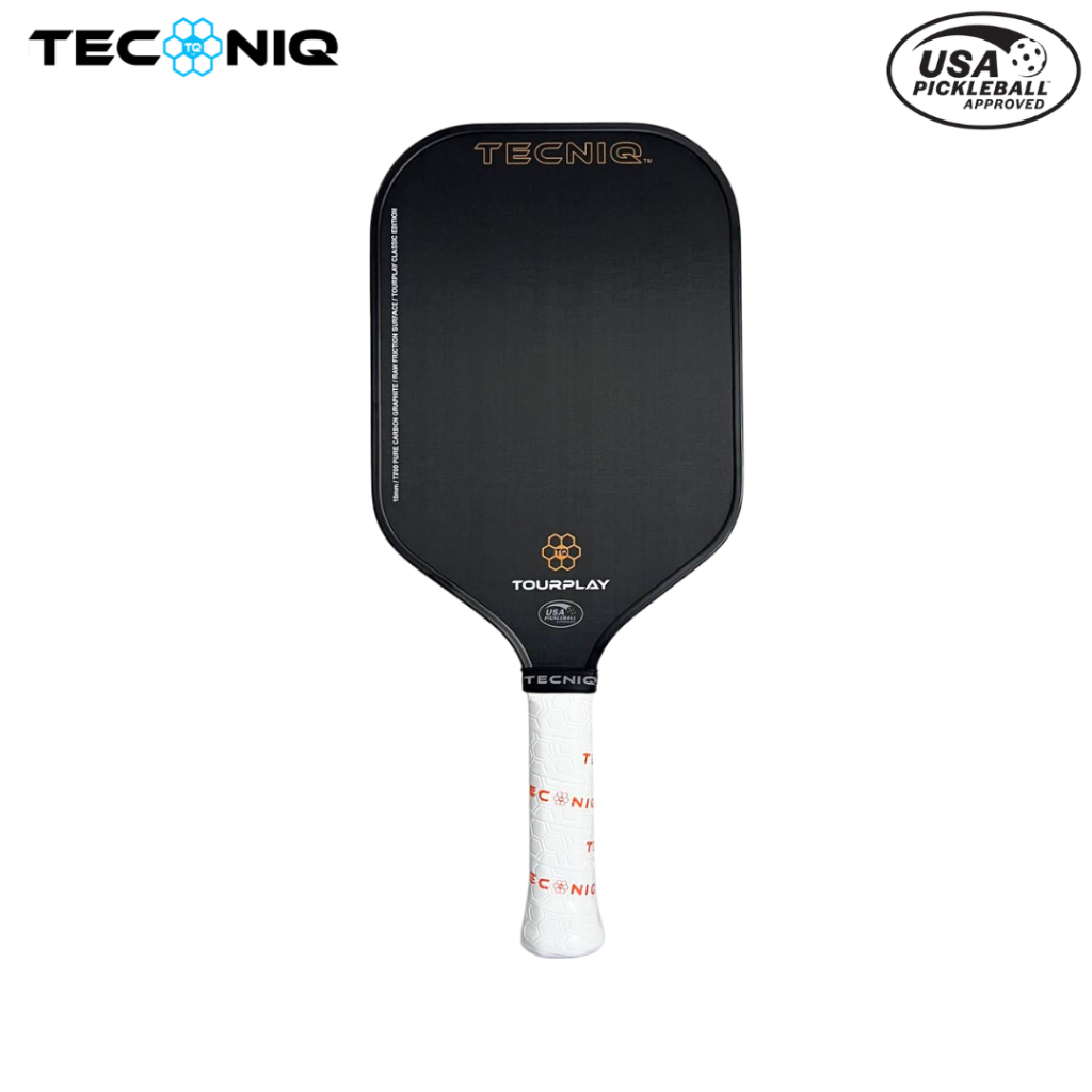 TECNIQ Tourplay Pickleball Paddle 16mm/14mm Toray T700 Raw Carbon Fiber ...
