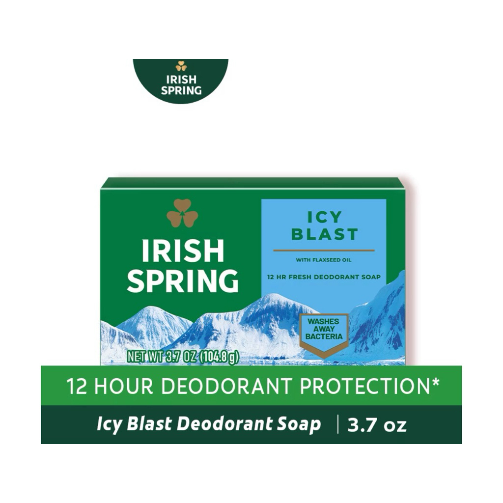 1 / 4 IRISH SPRING Icy Blast Bar Soap 104g Singles | Shopee Philippines